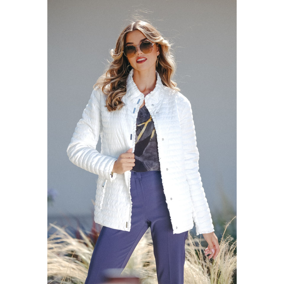 Parka acolchoada pérola - I26PRK111CLS10.003 - Silvina Campos