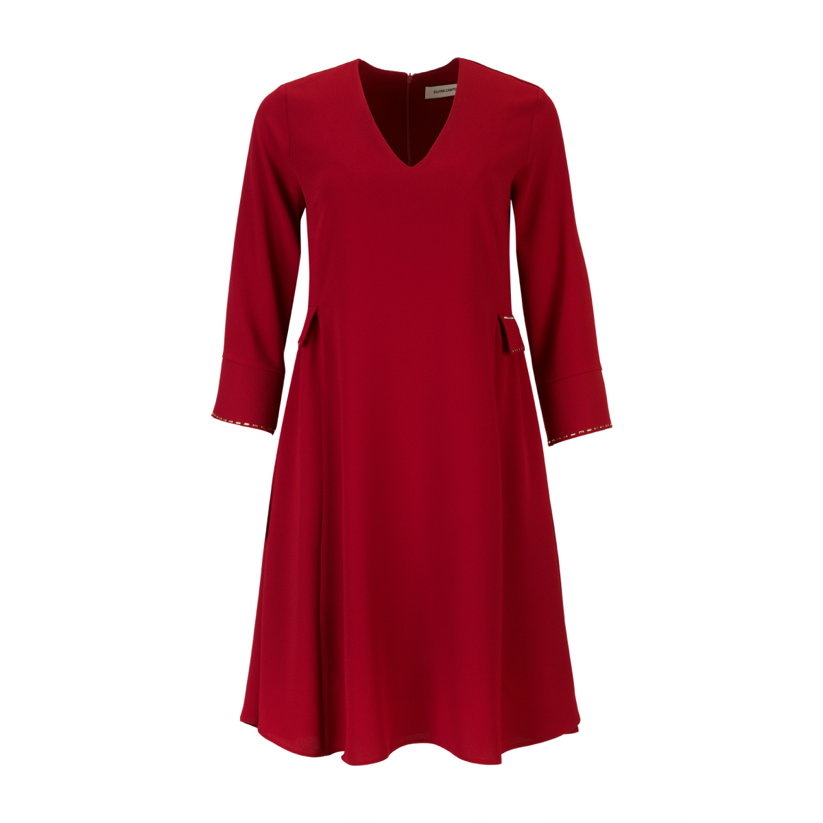 Chili red a-line dress - I26VST21TRT10.157 - Silvina Campos