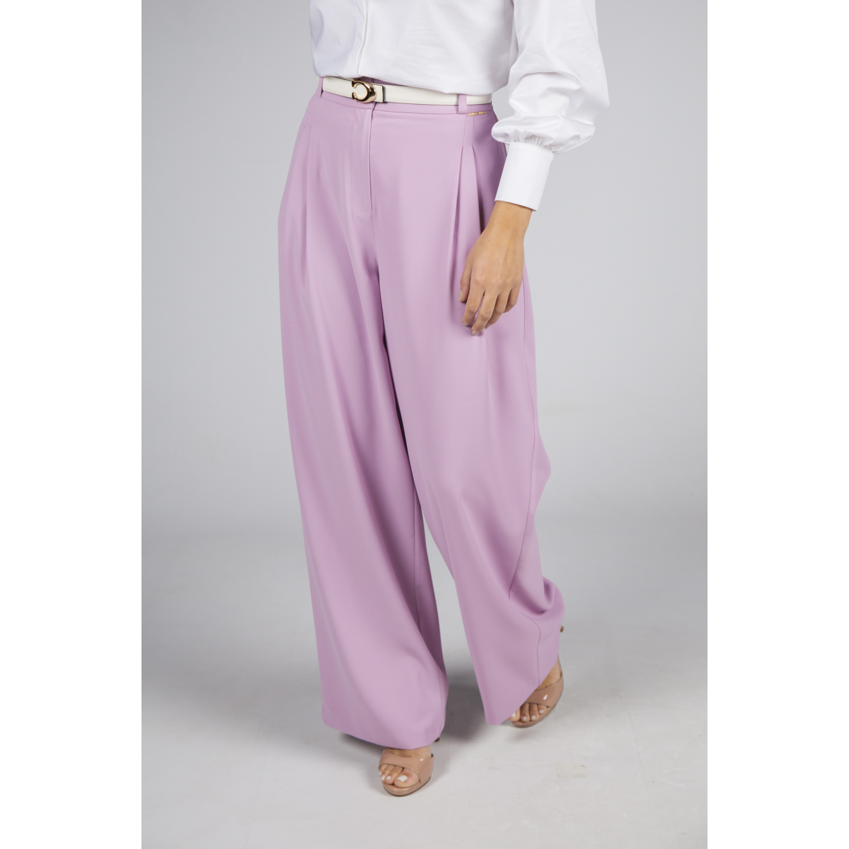 Lilac wide leg trousers - V26CAL03PRG10.195 - Silvina Campos